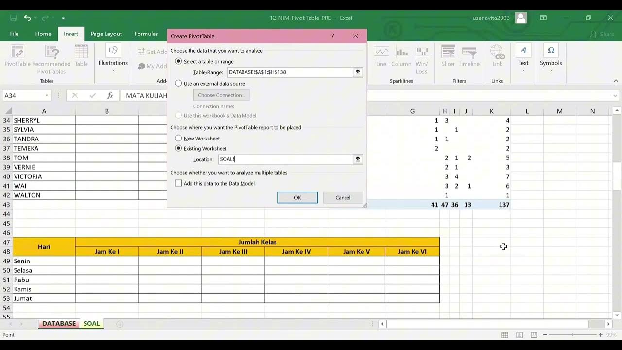TUTORIAL PIVOT TABLE - MS EXCEL - YouTube