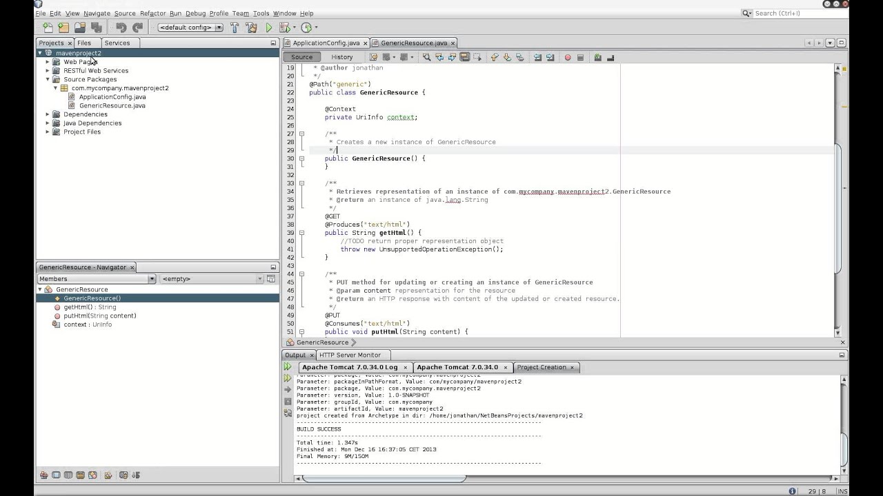 Creating A Webservice Restful With Netbeans In A Maven Web Project 5639