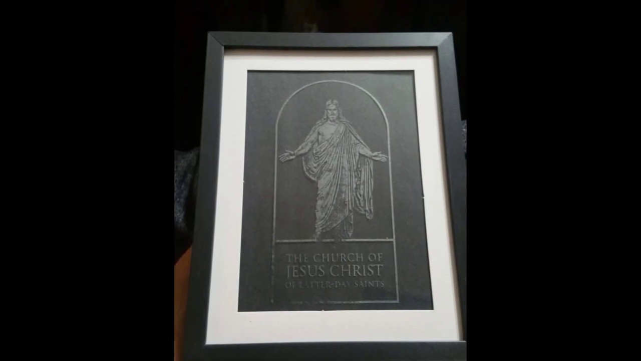 Laser engraving glass Christus symbol - YouTube