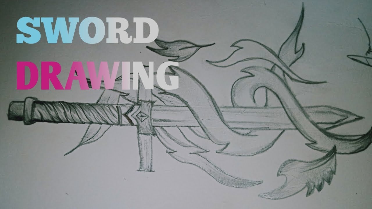 How To Draw A Sword || Easy Sword Drawing - YouTube