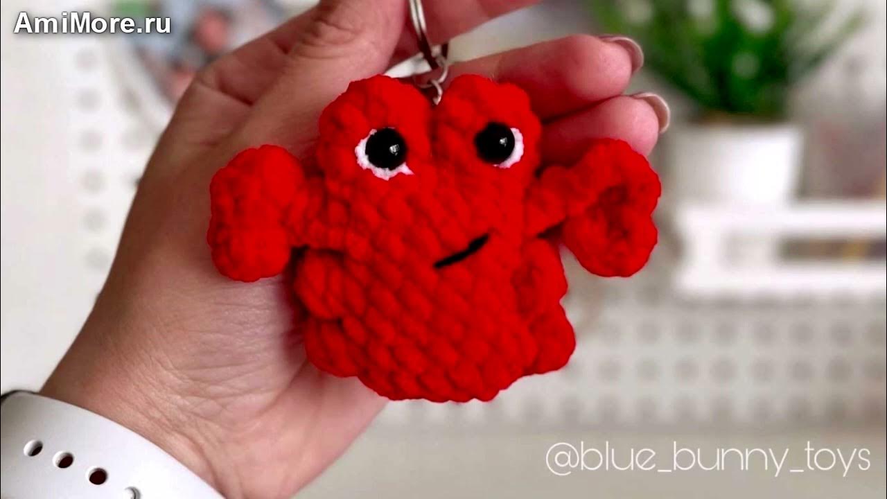Амигуруми: схема Брелок крабик | Игрушки вязаные крючком - Free crochet ...