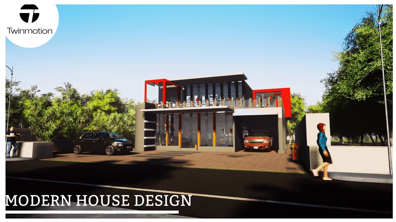 modern house animation twinmotion - YouTube