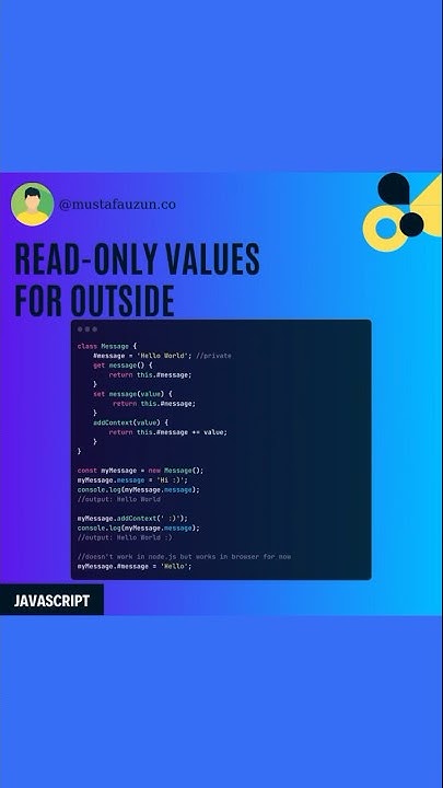 Javascript, Read-Only Values For Outside #javascript - YouTube