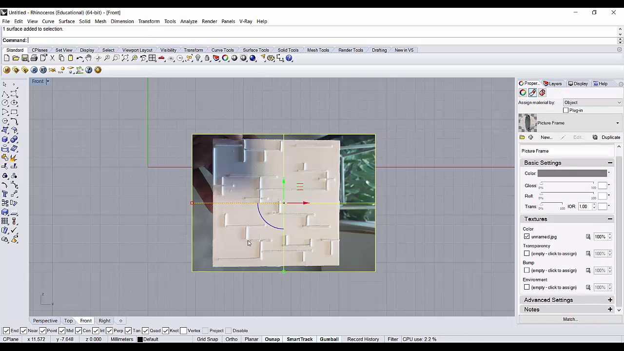 Trace image in Rhino ( option 1) - YouTube
