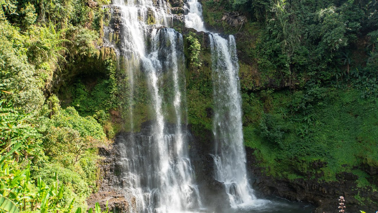 Exploring Tad Gneuang & Tad Champee Waterfalls Near Pakse - YouTube