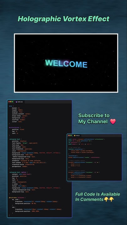 Create This 3D Holographic Vortex Effect 🌌💻 #WebDev #Shorts - YouTube