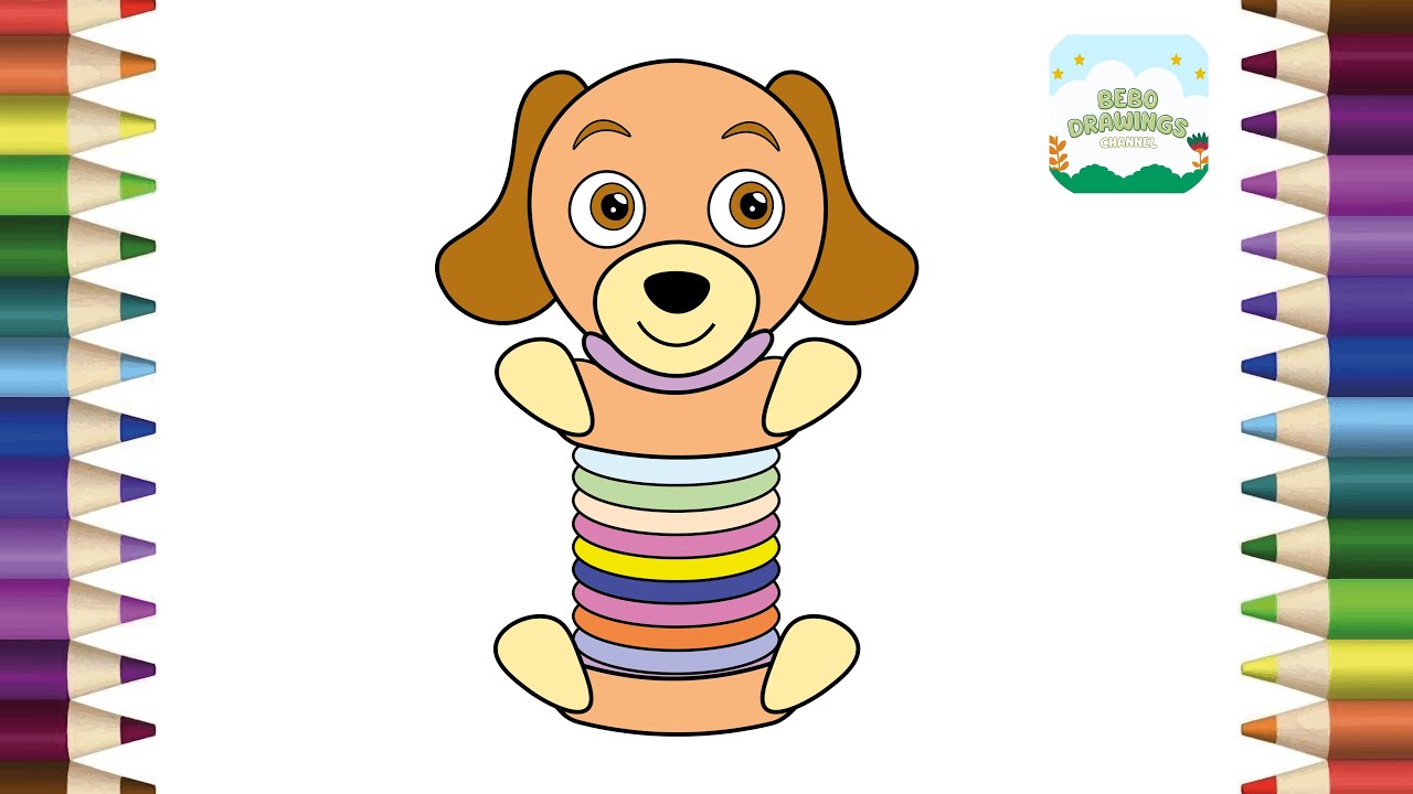 How to Draw Slinky Dog Simple & Easy Step by Step for Kids | Slinky Dog ...