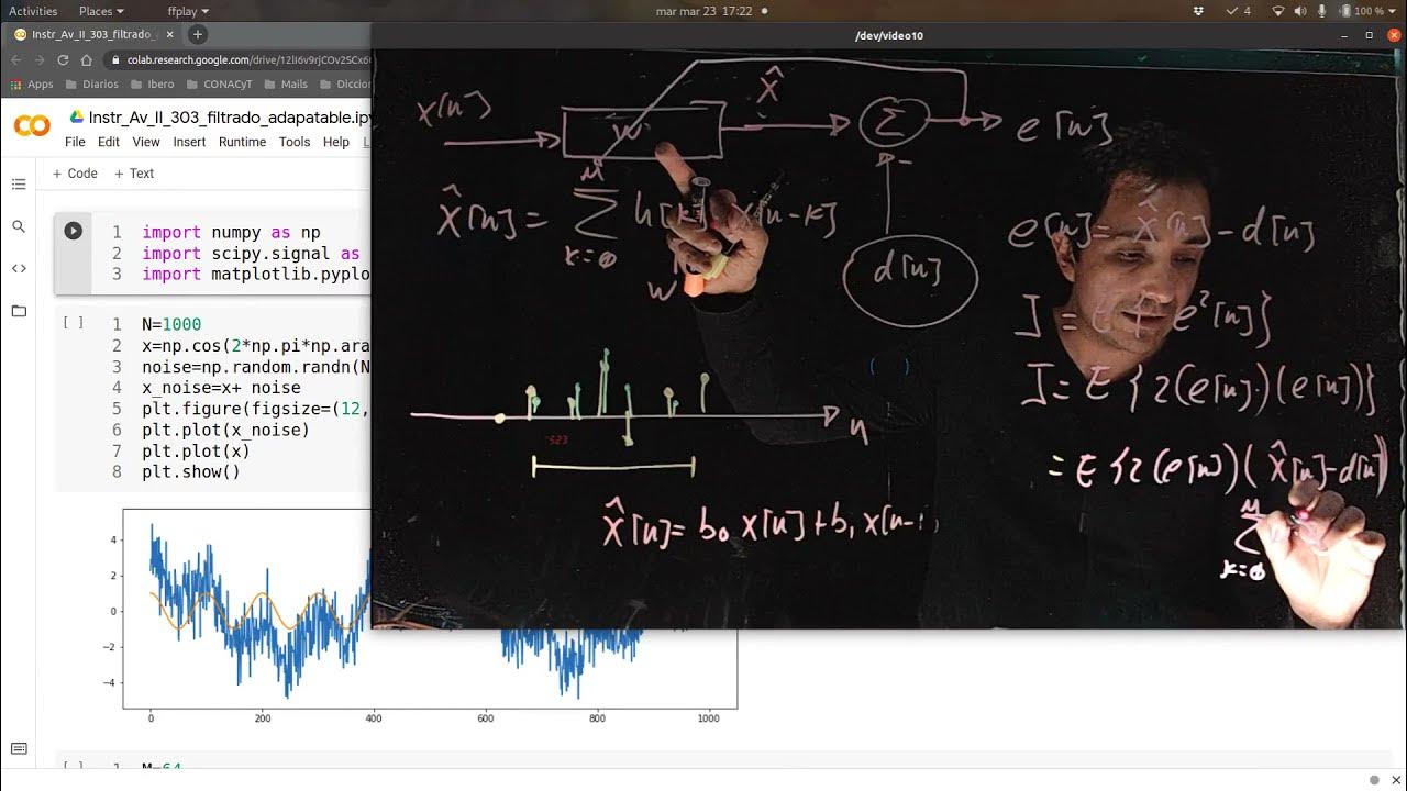 AvanzadaII 20210323 filtrado adaptativo python - YouTube