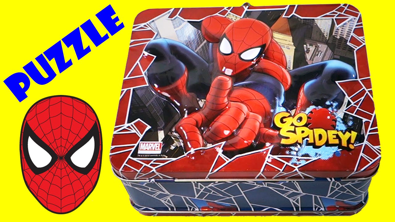 Spiderman Surprise Lunch box Puzzle Unboxing Marvel Super Hero - YouTube