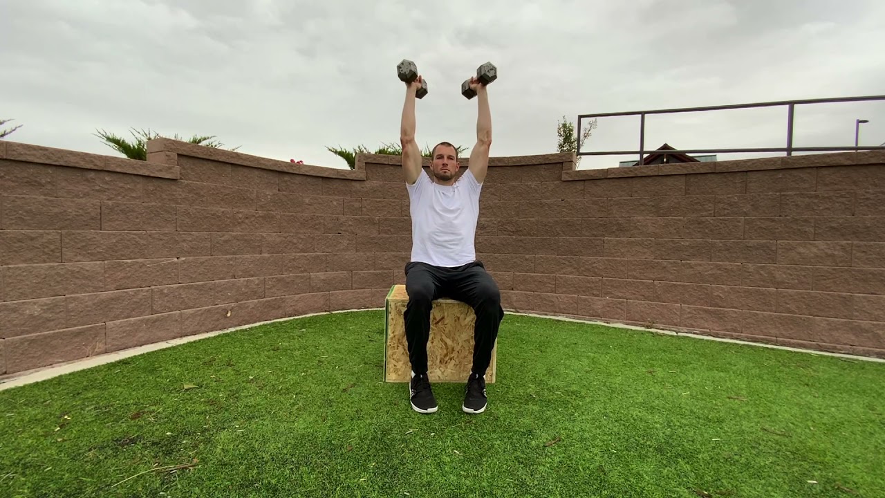 DB Seated Neutral Overhead Press - YouTube