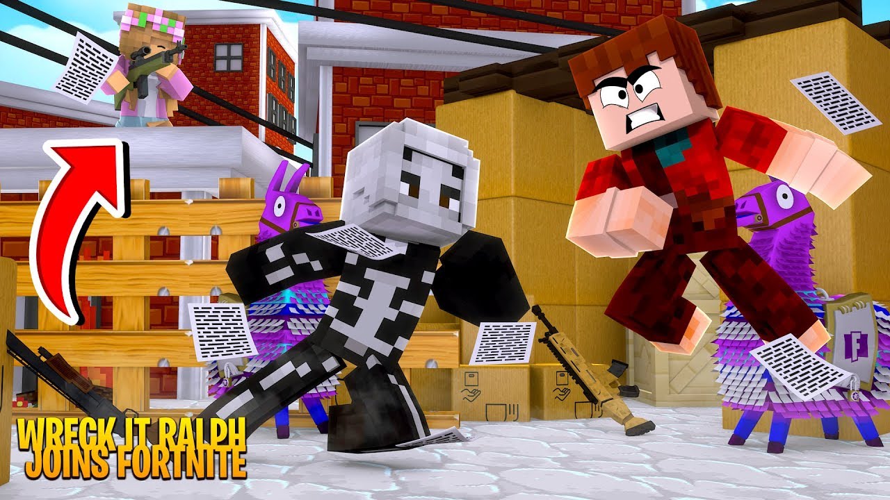 LITTLE KELLY AND WRECK IT RALPH JOIN FORTNITE !! | Minecraft w/ Little ...