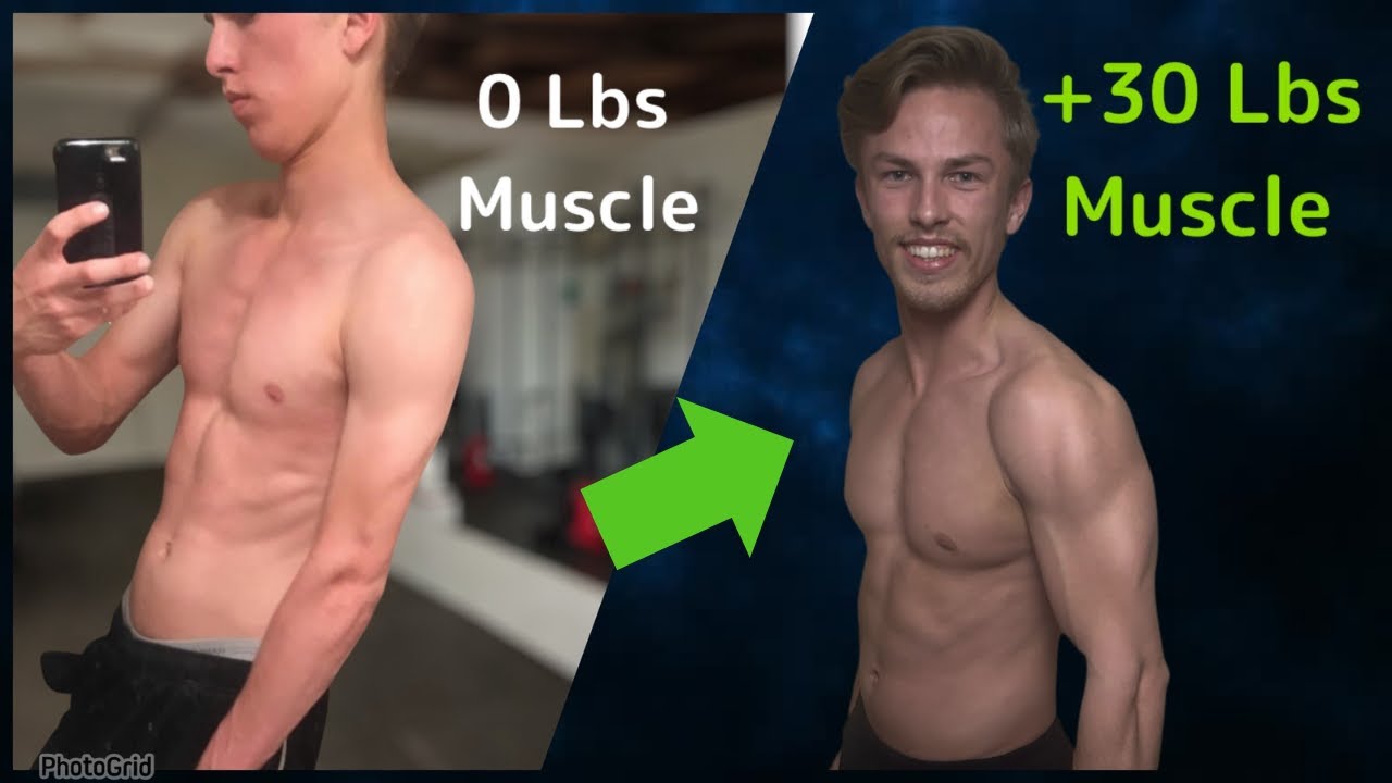 How I Gained 30 lbs of Muscle Naturally (125 to 155 lbs) - YouTube