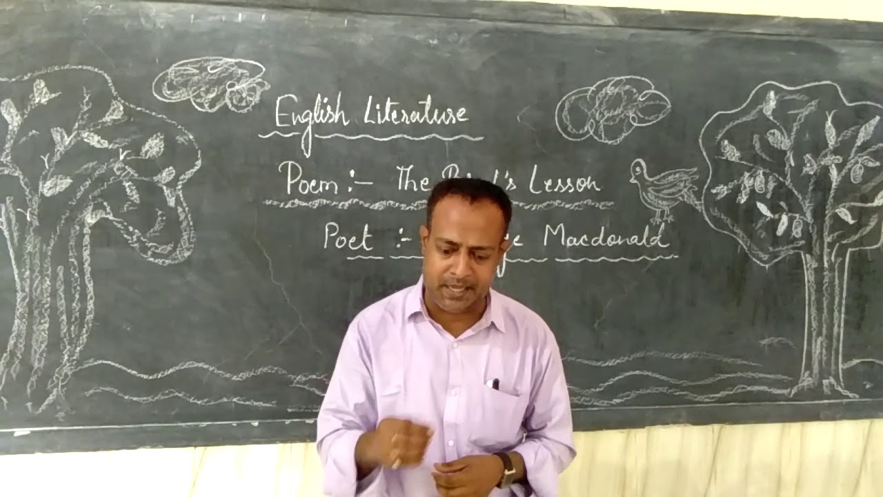 Std-4, English Literature,Poem-The Bird's Lesson,Part-1 - YouTube