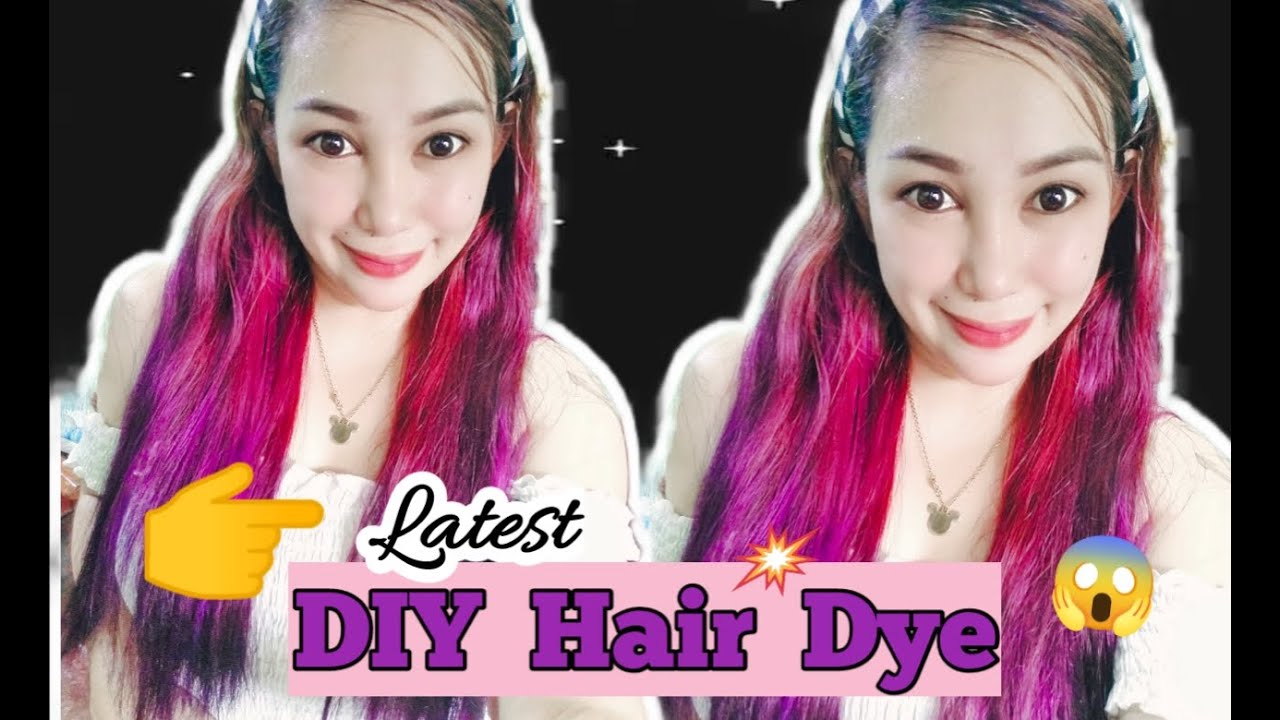 DIY HAIR COLOR USING CREPE PAPER | HAIR HACKS | JUCEL LOU BAYUCOT - YouTube