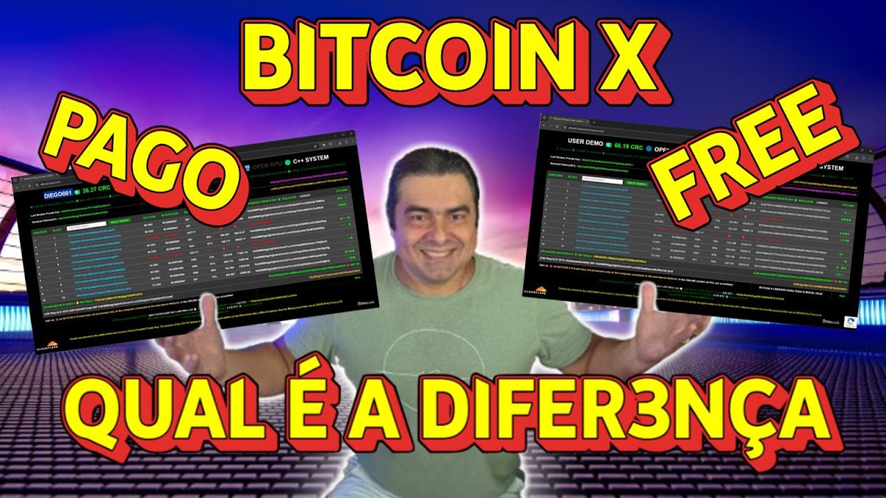 QUAL É A DIFERENÇA ENTRE O BITCOIN X GRATUITO PARA O BITCOIN X PAGO ...