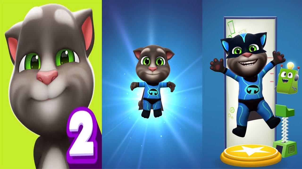 My Talking Tom 2 Happy Birthday Vs My Talking Tom 2 Level Up 15 Vs My ...
