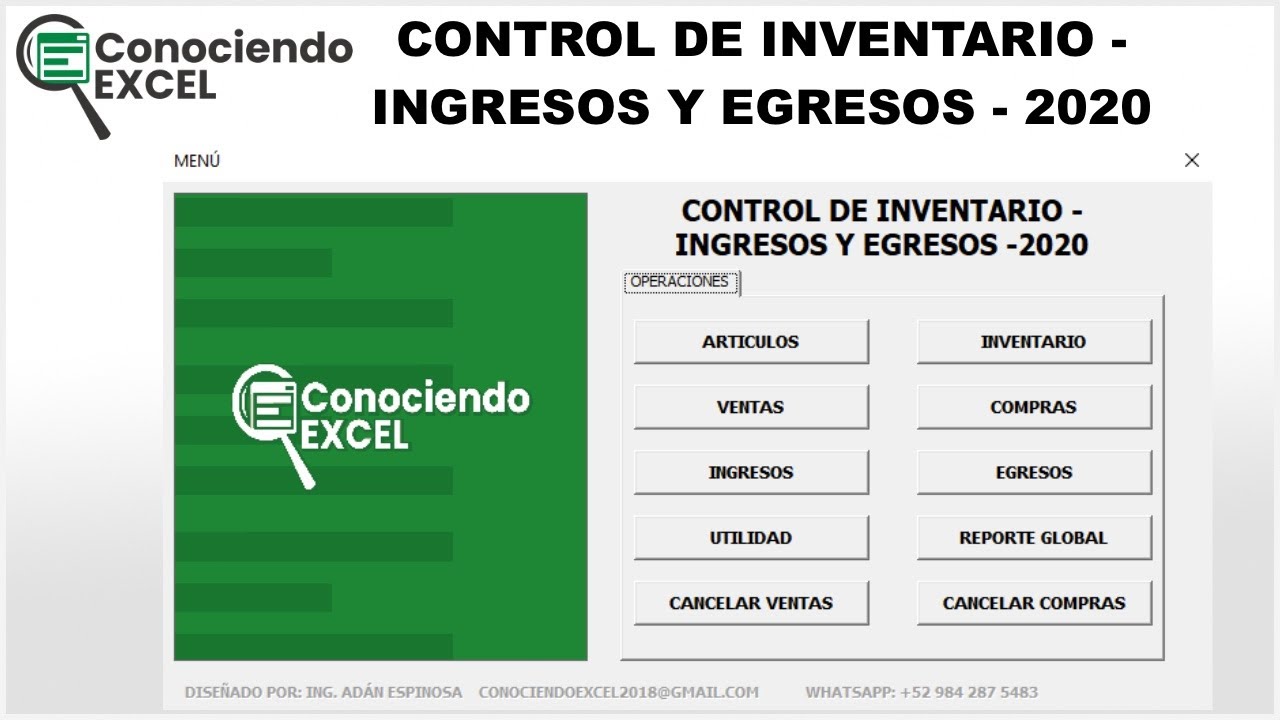 Control de Inventario - Ingresos y Egresos en Excel - YouTube