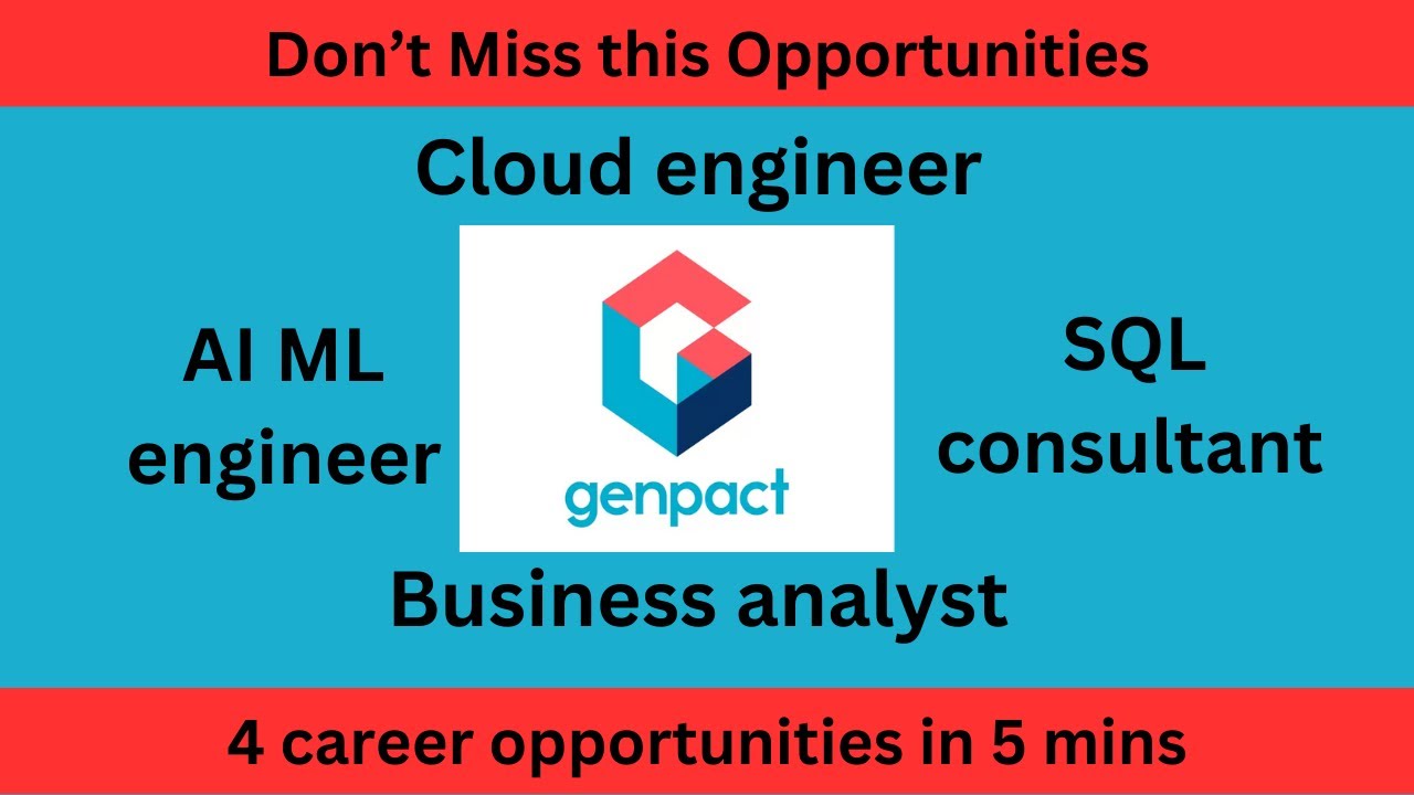 Genpact Jobs | 4 career opportunities in 5 mins | Apply Now - YouTube
