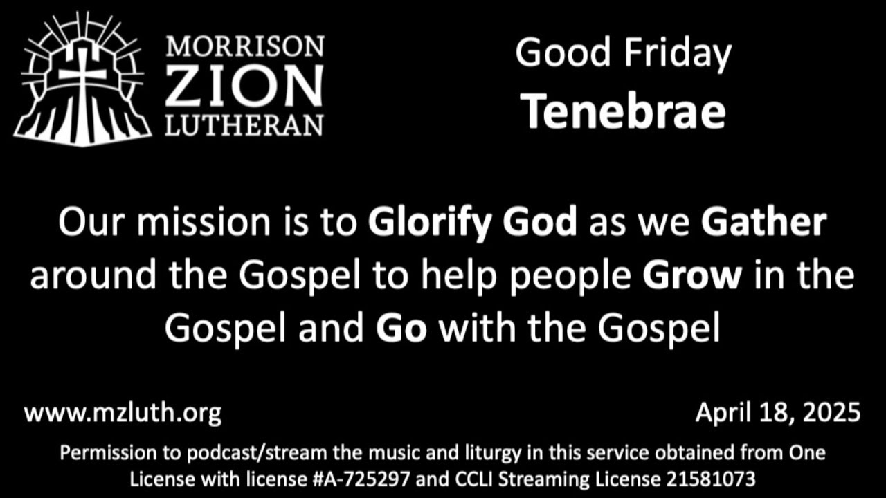 4/18/25 –Good Friday: Tenebrae & Seven Words - YouTube