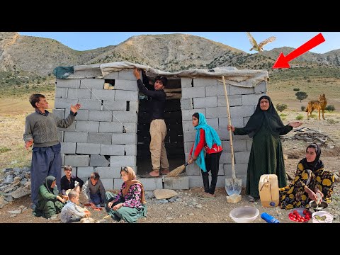 Building a Hut Roof: A Day in Nomadic Life with Family