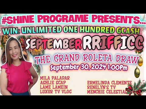 SEPTEMBERRIFIC THE GRAND ROLETA DRAW IPAPAMAHAGI NA GOODLUCK LUCKY ...