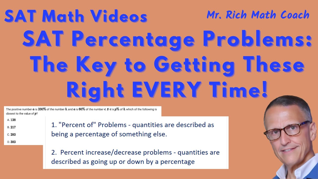 SAT Percent Problems Made Easy! - YouTube