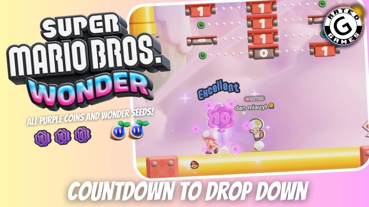 Super Mario Bros Wonder - Countdown to Drop Down - YouTube
