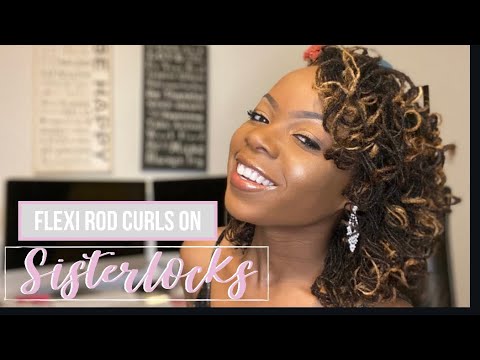 How to Curl Sisterlocks| Flexi Rods on Sisterlocks| Curls Short ...