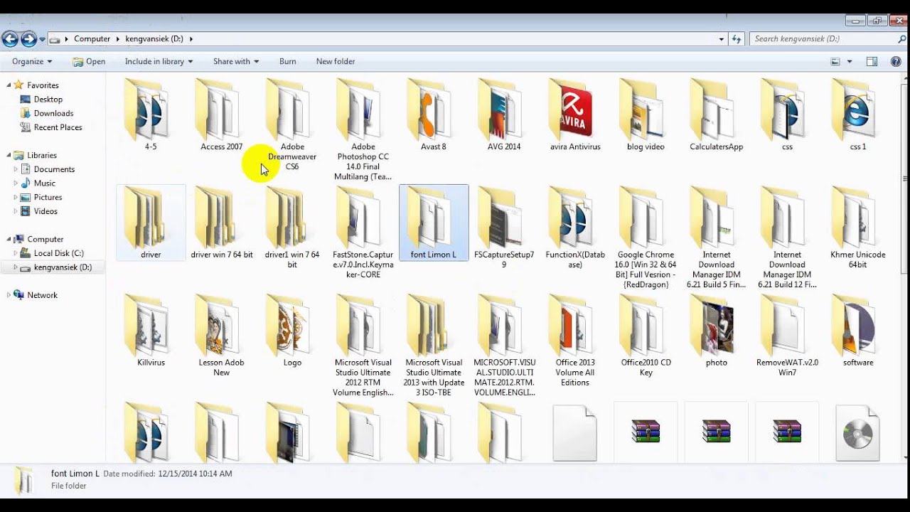 របៀបដាក់ font limon និងដាក់ normal នៅក្នុង office word 2013 speak khmer ...