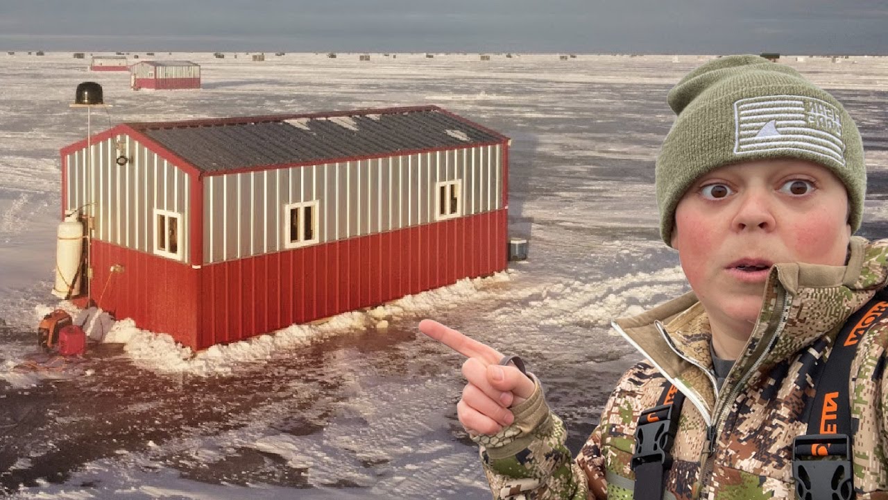 24 Hour Ice Camping Surf N' Turf in Huge Ice Shack! - YouTube