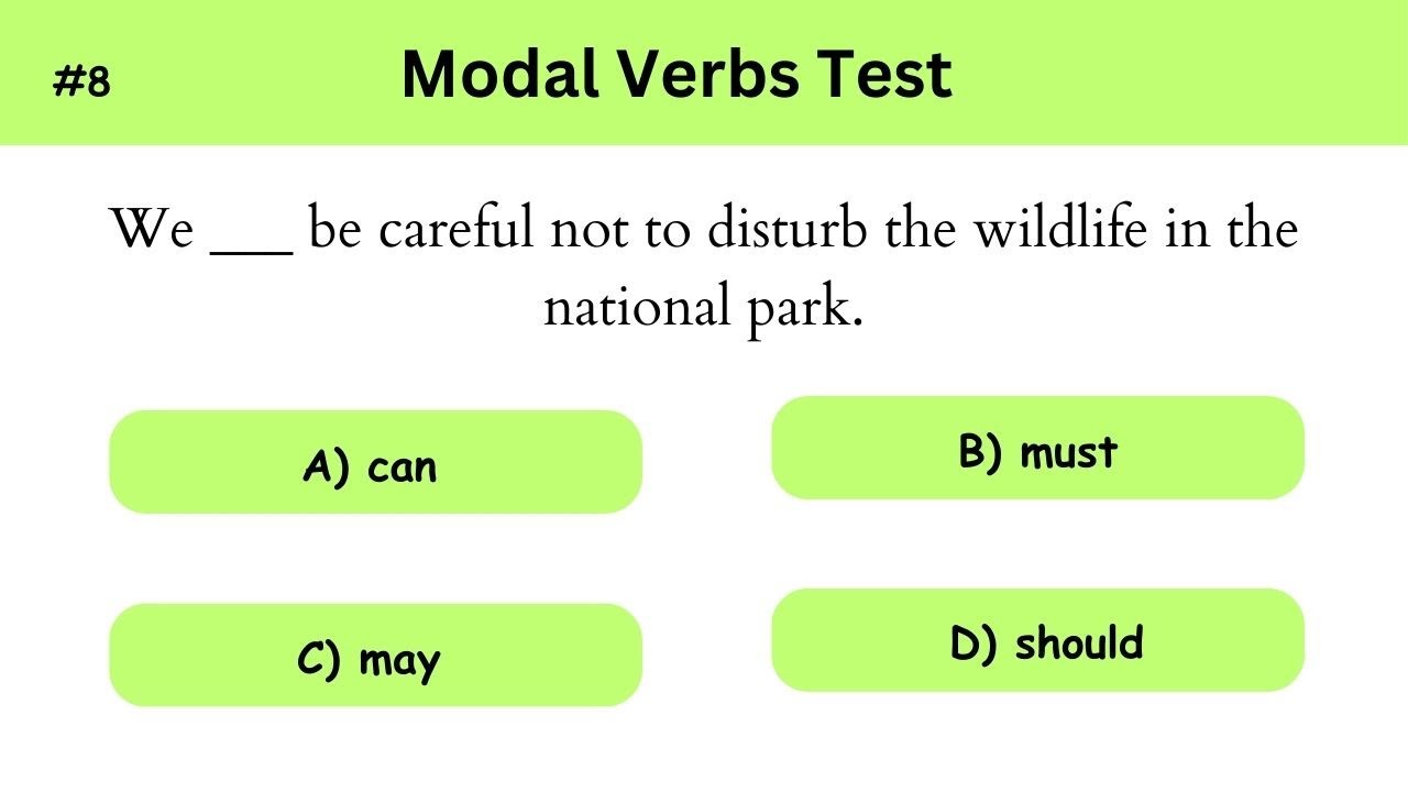 Mixed Modal Verbs Quiz Take the Challenge with 20 MCQs! 🤔📝 | Test Your ...