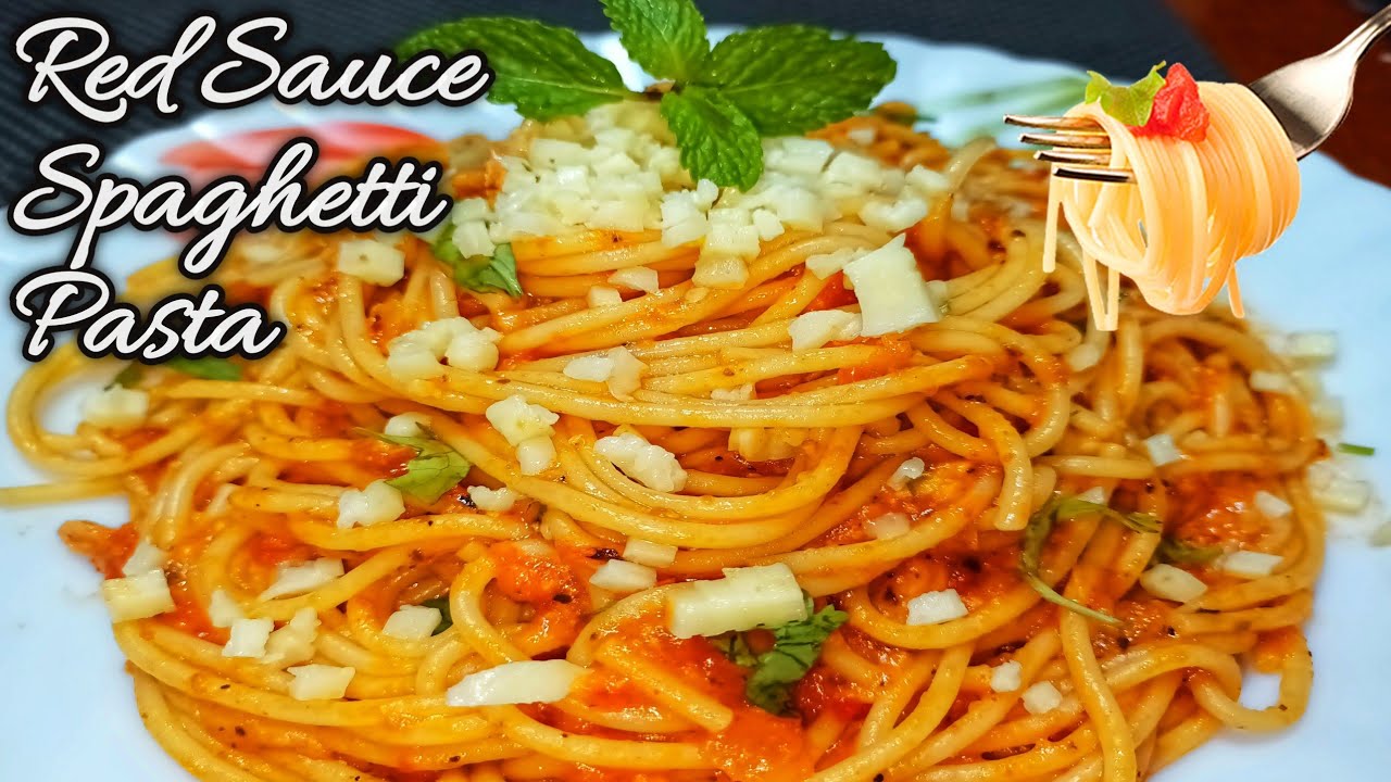 Red Sauce Spaghetti Pasta - creamy।Red Sauce Pasta।Pasta Recipe।How to ...