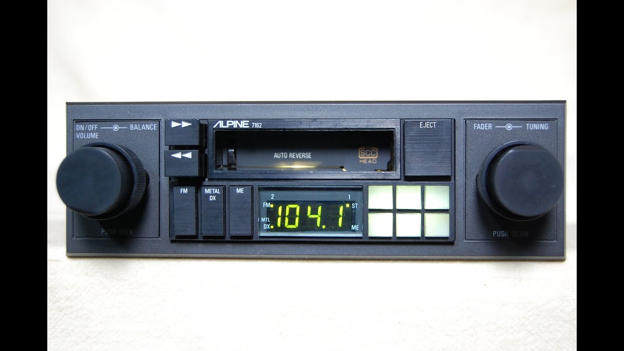 Vintage Alpine 7162 AM/FM cassette car stereo #9 - YouTube