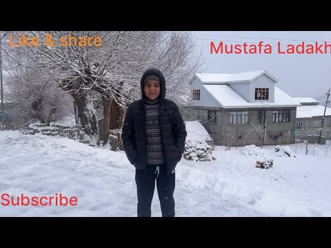 SNOW FALL || SANKOO MARKET VIEW || KARGIL LADAKH || 1 JAN 2025 ...