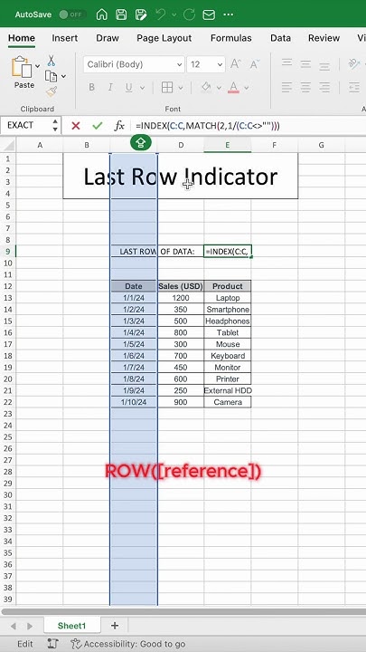 Display Last Row Number of Data in Excel #excel #shorts - YouTube