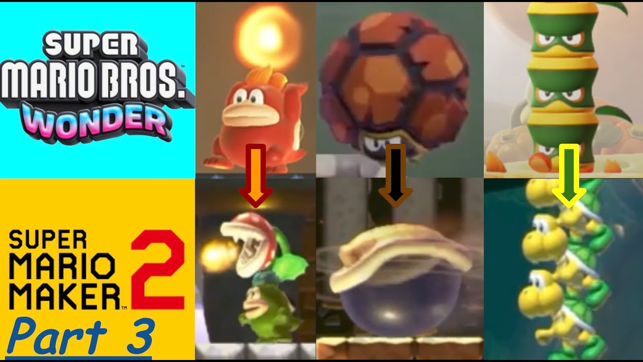 Recreating EVEN MORE Mario Wonder Enemies into Mario Maker 2 - YouTube