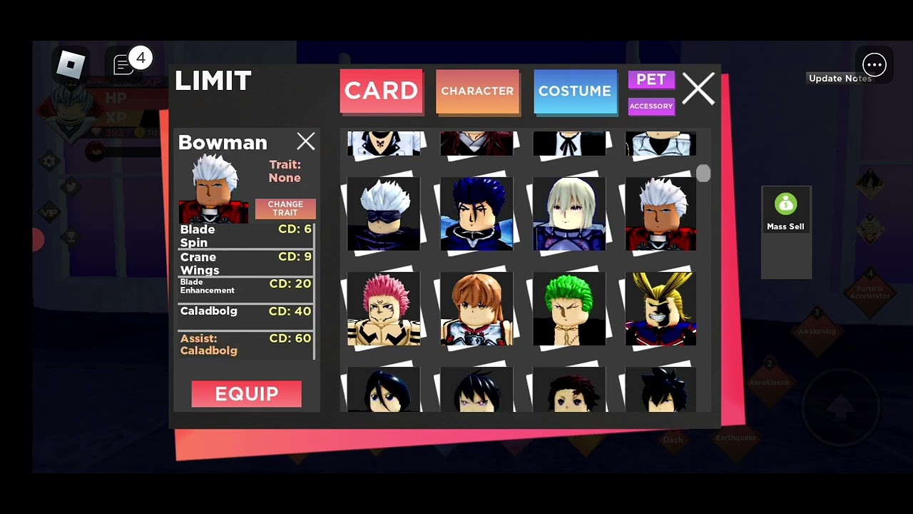 My Inventory In Anime Dimensions Simulator (ROBLOX) - YouTube