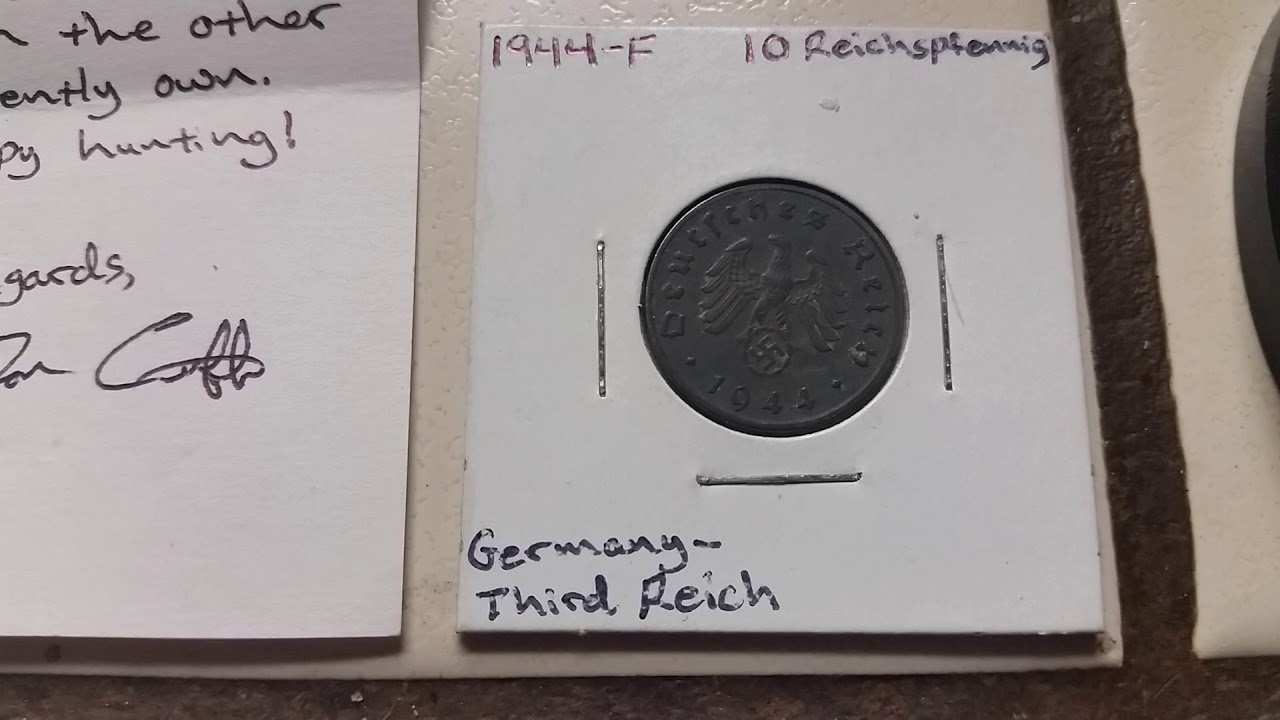 Foreign coins - 1 coin from 1944 World War II history - YouTube