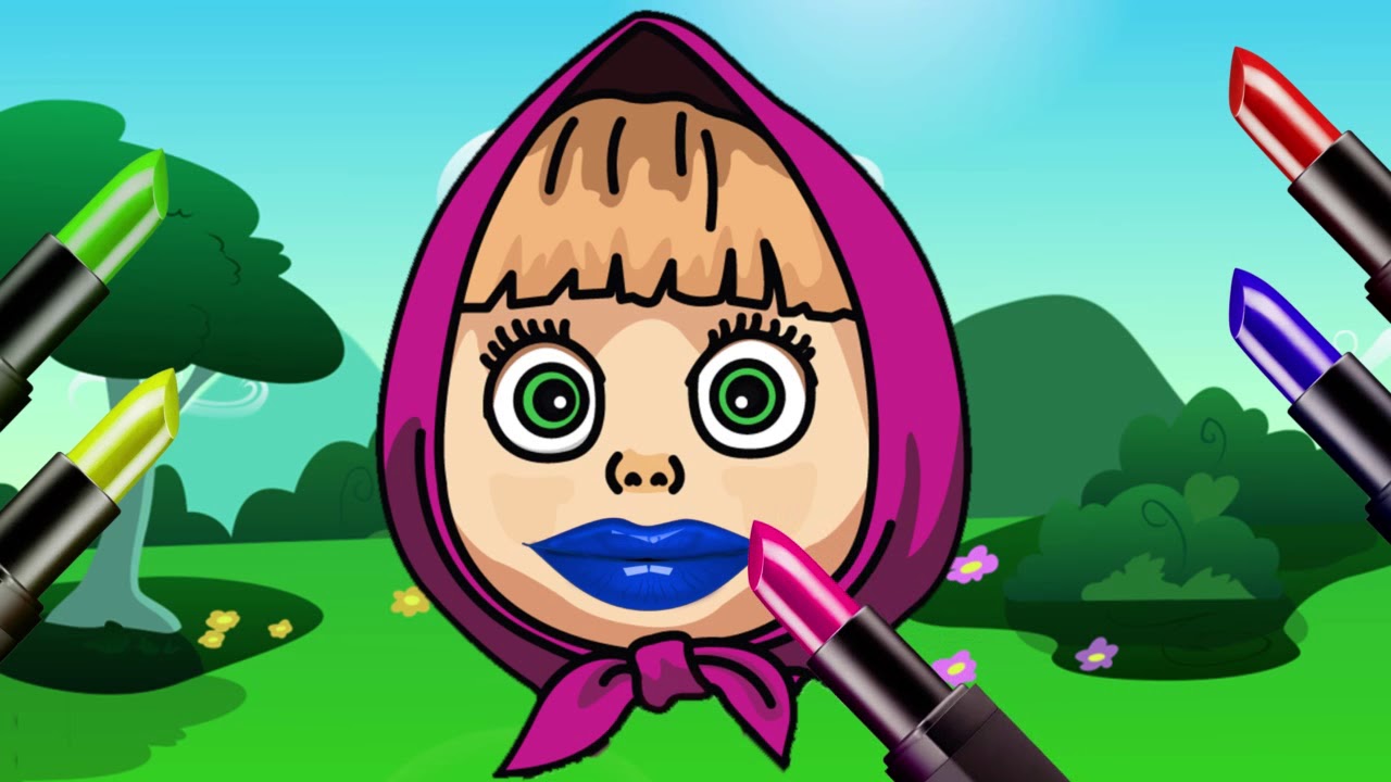 Gorilla, Learn Color Baby Dog, Masha Makeup Learn Colors Episode 32 ...