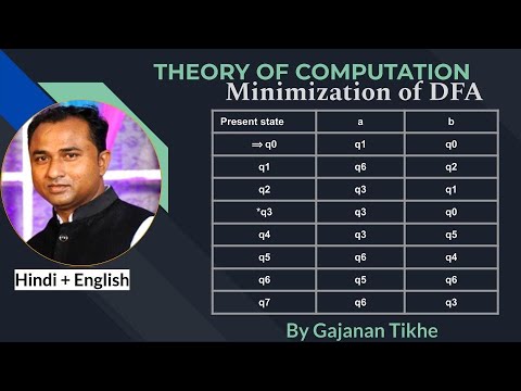 Minimization/Optimization of DFA Example 2 | Theory of Computation - YouTube