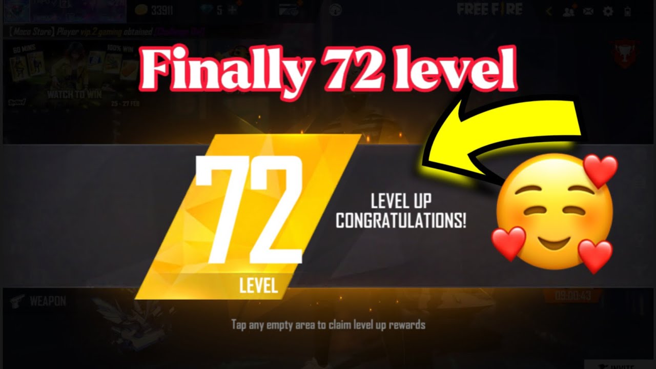 Freefire 72 level done || 💕 - YouTube