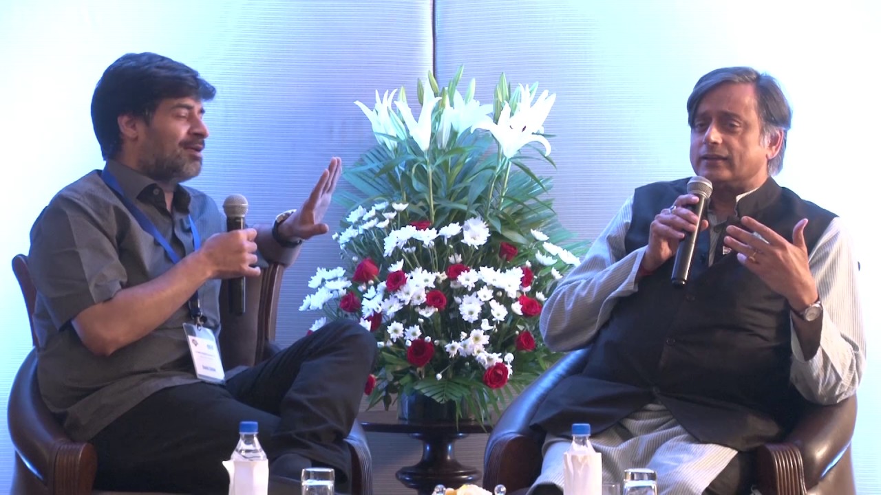 Shashi Tharoor in conversation with Samir Saran during India US ...