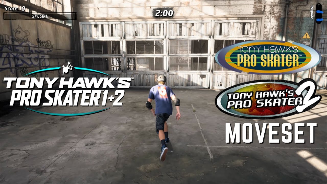 TONY HAWK’S PRO SKATER 1 + 2 | Playing with THPS1 and THPS2 Moveset ...