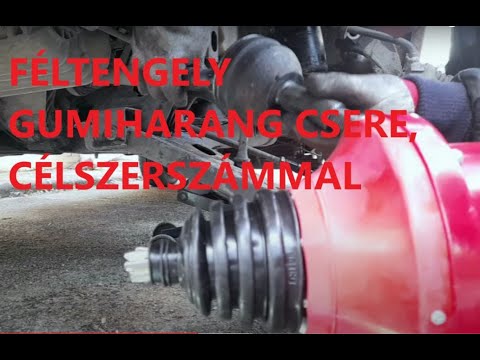 Féltengely gumiharang csere, célszerszámmal - YouTube