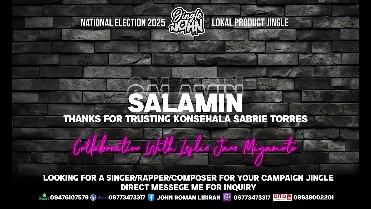 Jingle John - Salamin By BINI (Campaign Jingle Election 2025) - YouTube
