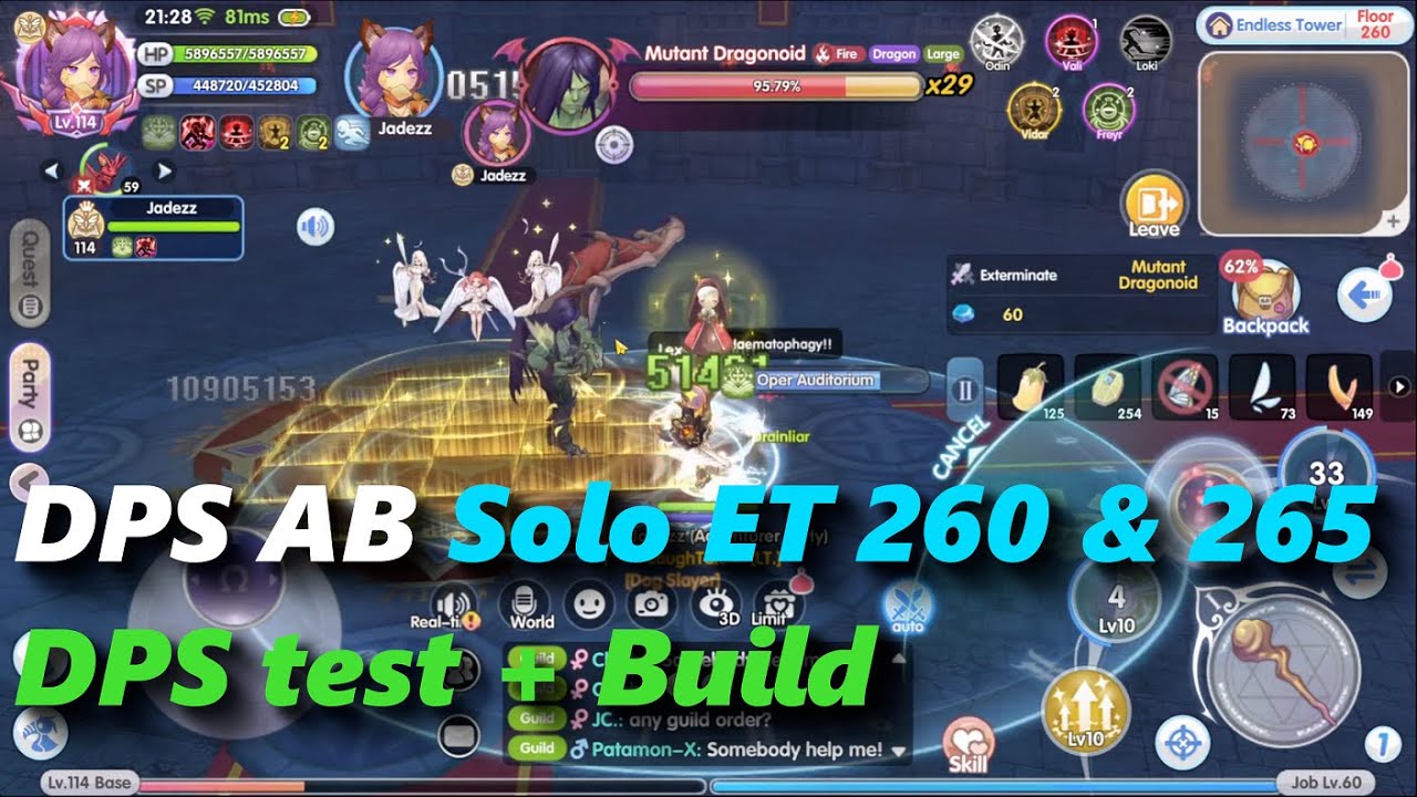 DPS AB ET 260 & 265 solo, dps test + Build | rox | Ragnarok X: Next ...