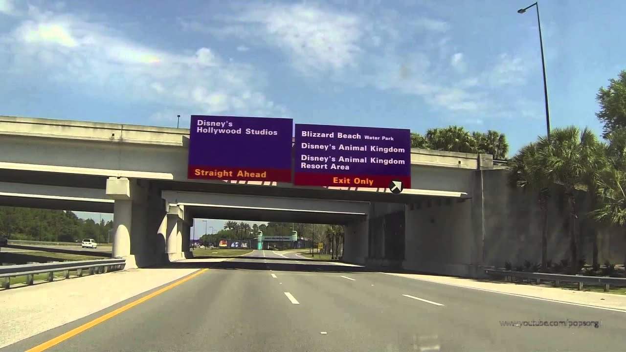 Walt Disney World Driving Down World Drive to Disney's Hollywood ...