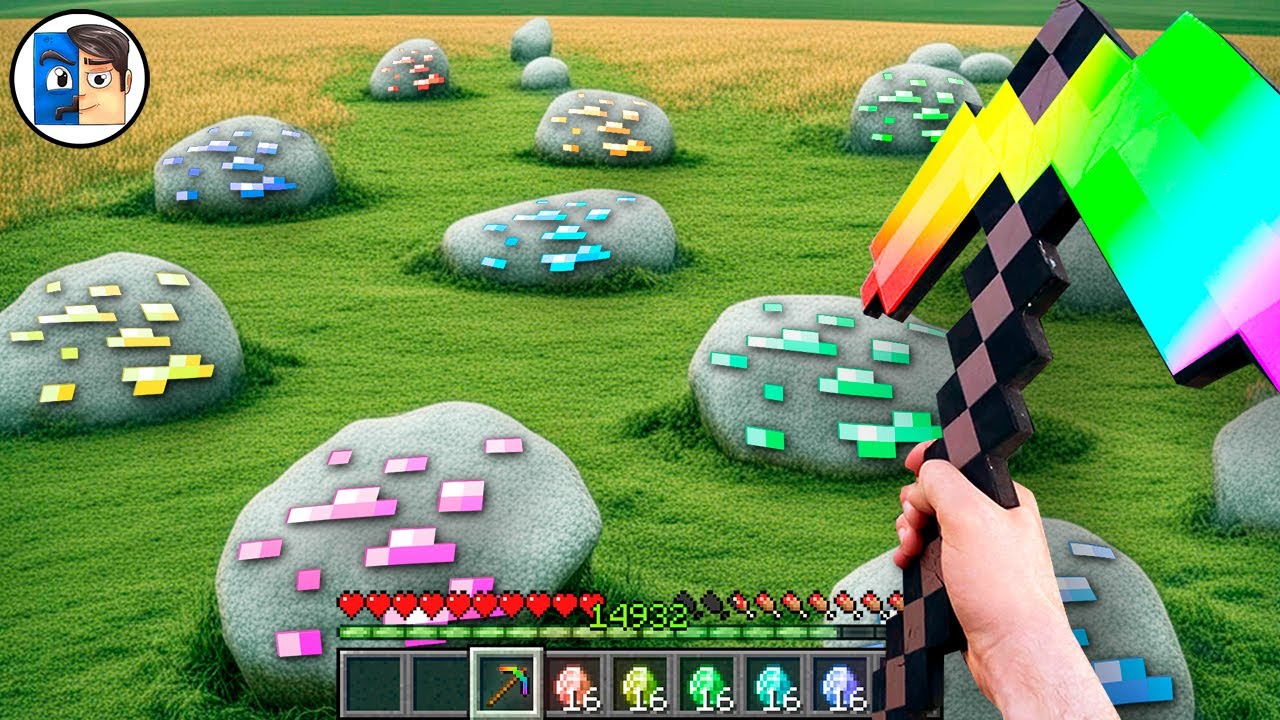Minecraft in Real Life POV - RAINBOW ORE in Realistic Minecraft RTX ...