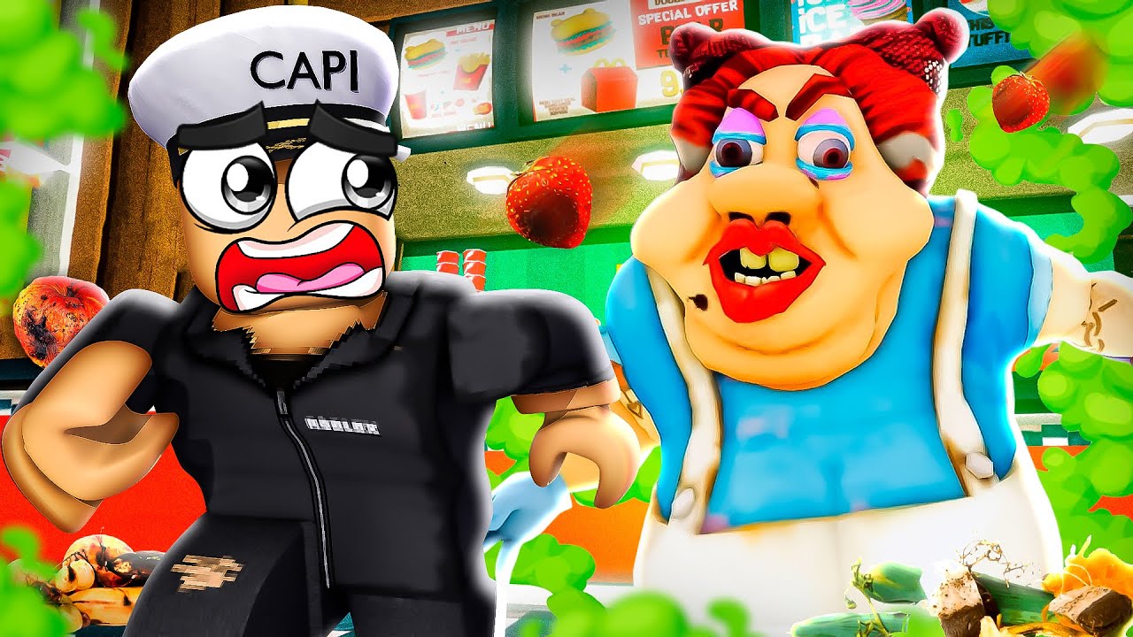 ESCAPE the EVIL LUNCH LADY in ROBLOX - YouTube
