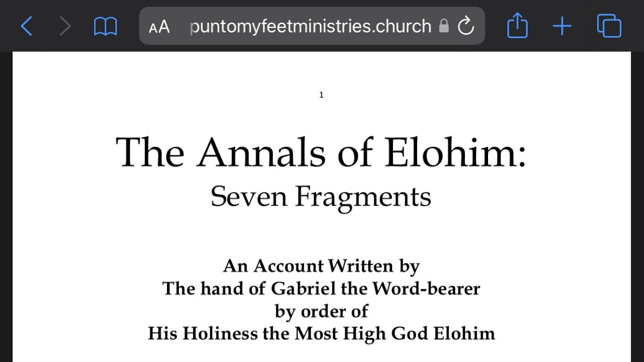 FREE PDF: Annals of Elohim (Restored and Updated | Super Rare and ...